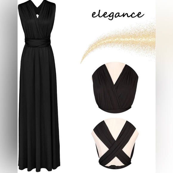 Amazon | Dresses | Multiway Wrap Maxi Gown | Poshmark